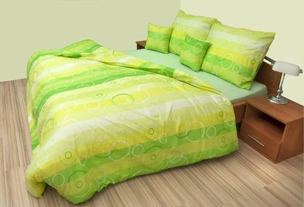 Přehoz přes postel dvojlůžkový Bublina zelená