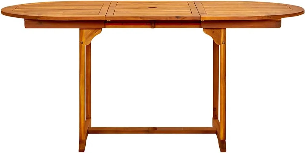 Zahradní jídelní stůl (120–170) x 80 x 75 cm masivní akácie 316567