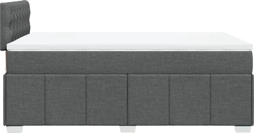 Box spring postel s matrací tmavě šedá 120x190 cm textil 3289315