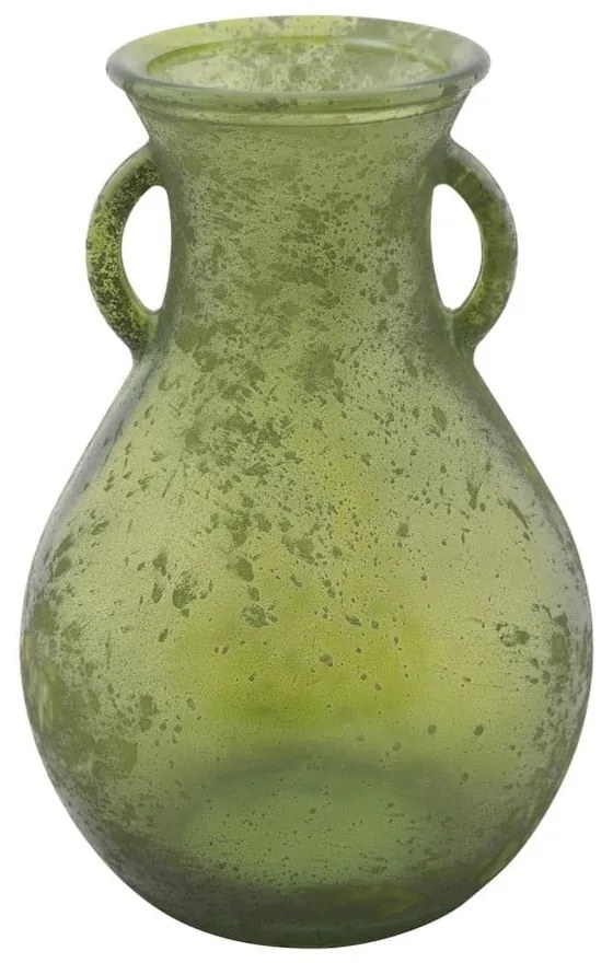 Zelená váza z recyklovaného skla Mauro Ferretti Anfora, ⌀ 15 cm