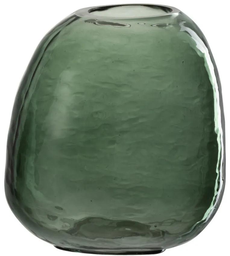 OnaDnes -20% Zelená skleněná váza J-line Ruggy 13 cm