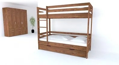 Postelia Patrová postel KIDS Buk 2v1 80x200 cm z masivu