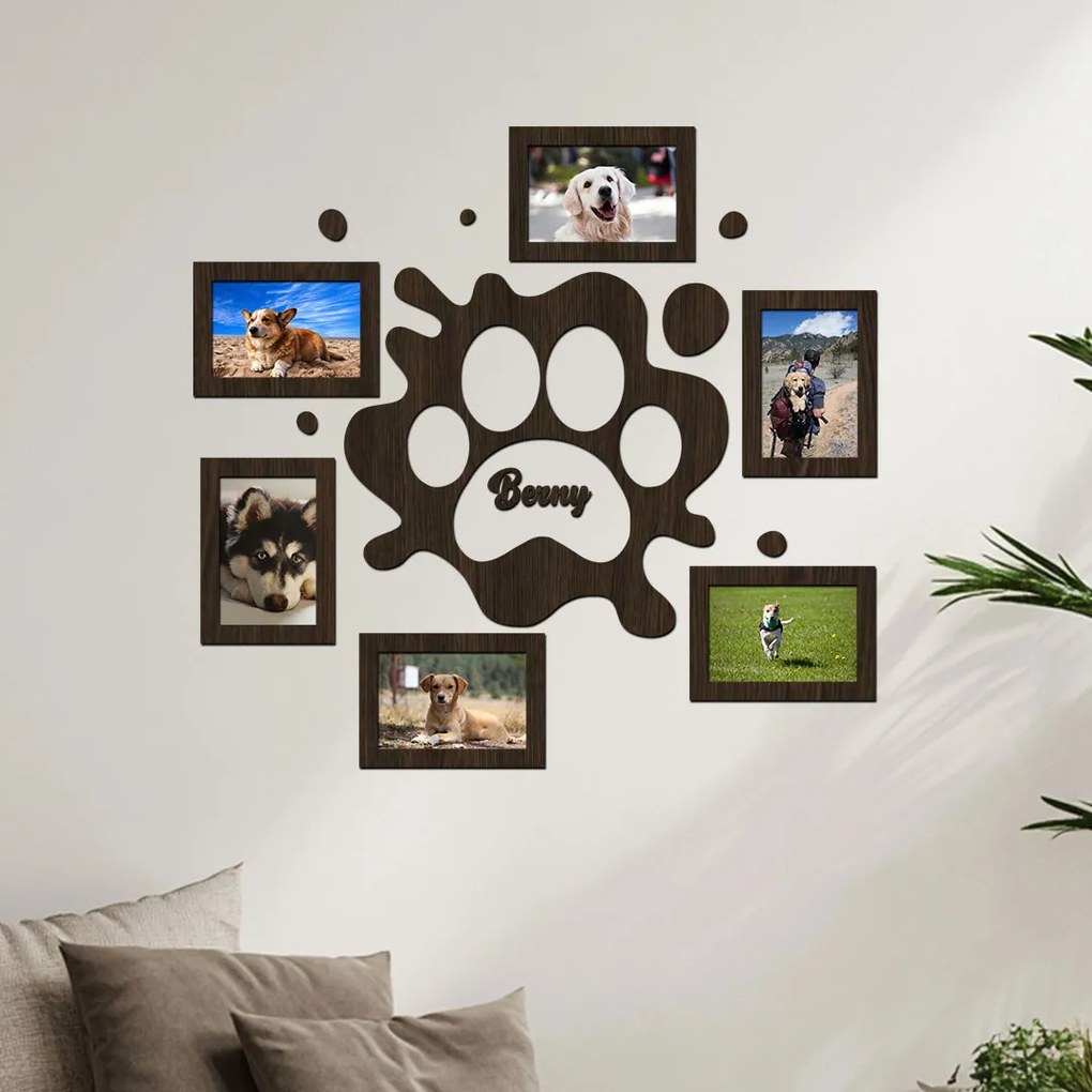 dřevo života Dřevěný fotorámeček na zeď ŤAPKA Zvolte barvu dekoru: Wenge, Velikost fotorámečků: 13x18