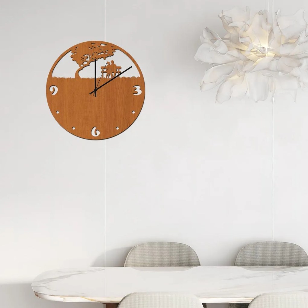 dřevo života Nástěnné hodiny SETKÁNÍ Barevný vzor: Bílá, Velikost hodin: 50x50