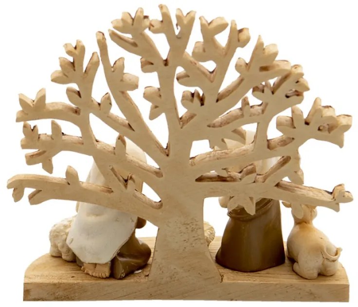 Dekorace vánoční betlém se zvířátky – 11x5x10 cm