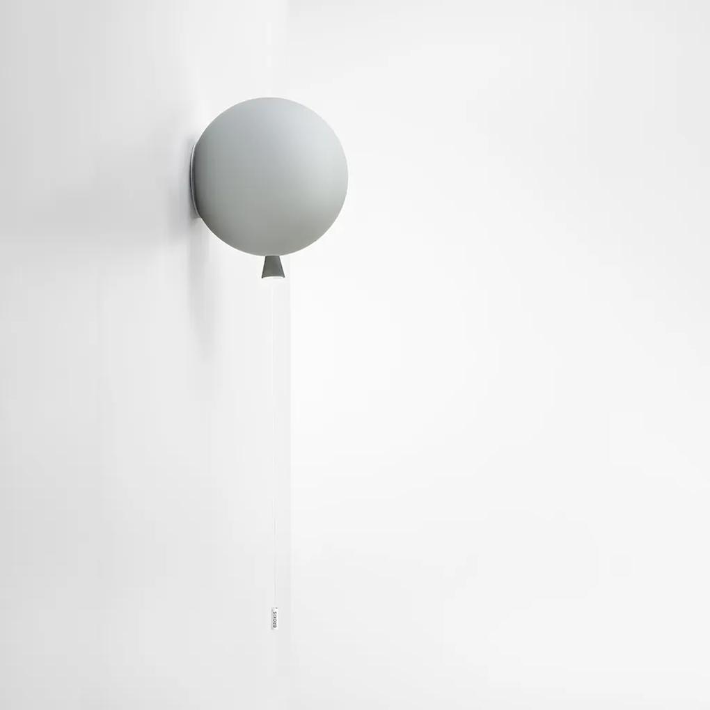 Nástěnná skleněná svítidla Memory Wall připomínající nafukovací balónky Barva: Šedá, Průměr: 250 mm, Sklo: Matné