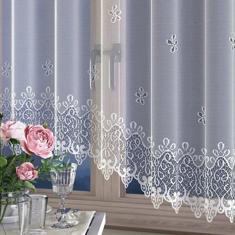 DekorTextil Hotová záclona nebo balkonový komplet Amanda - bílá ROZMĚR: (š x v): 320 x 160 cm - okenní díl