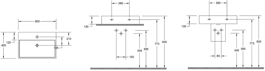 Isvea, PURITY keramické umyvadlo 60x42cm, 10PL50060