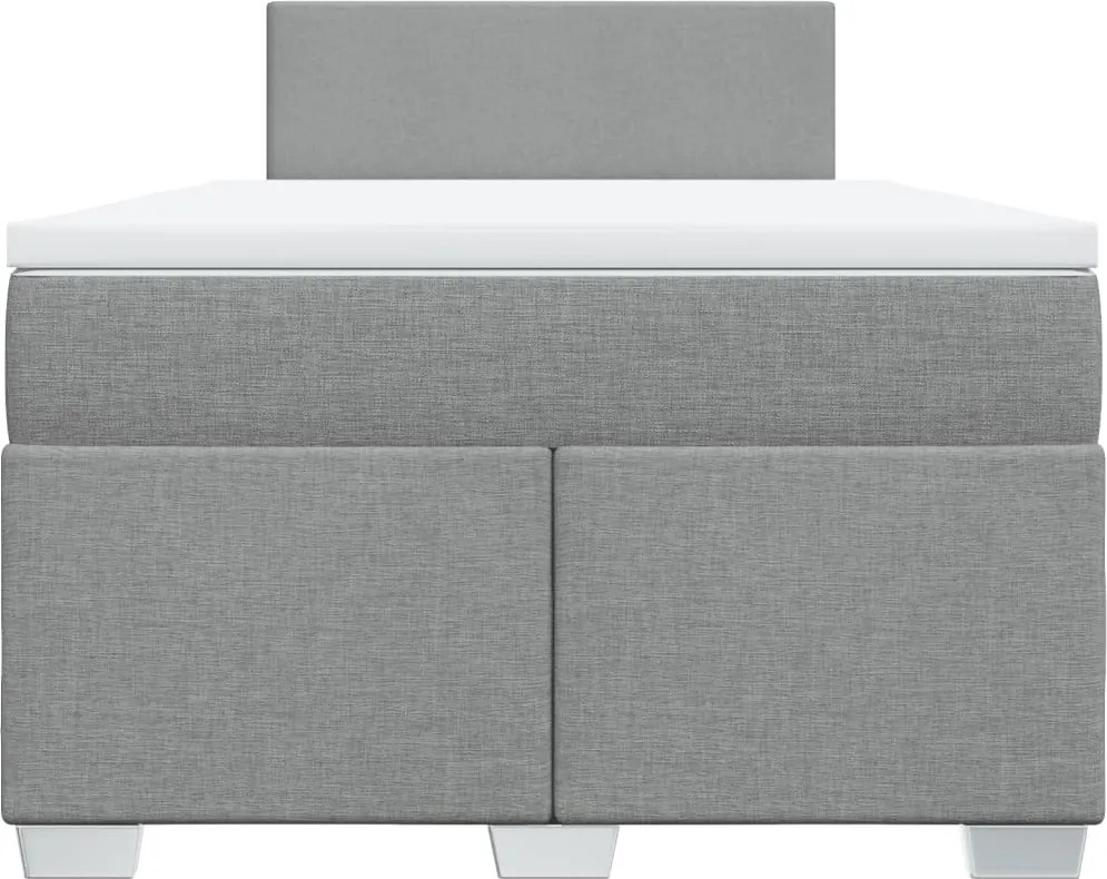 Box spring postel s matrací světle šedá 120x190 cm textil 3288120