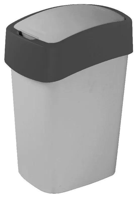 Curver FLIPBIN 10l odpadkový koš šedá/černá 02170-686