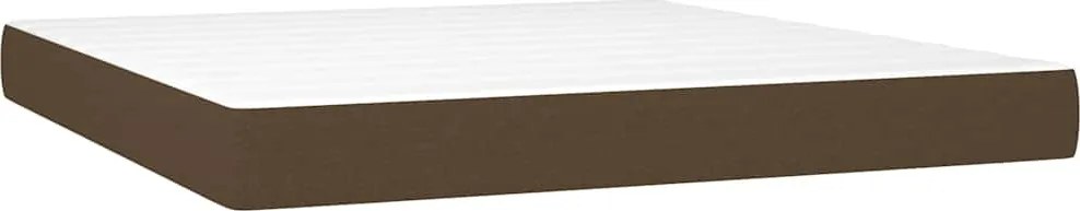 Box spring postel s matrací tmavě hnědá 160x200 cm textil 3144434