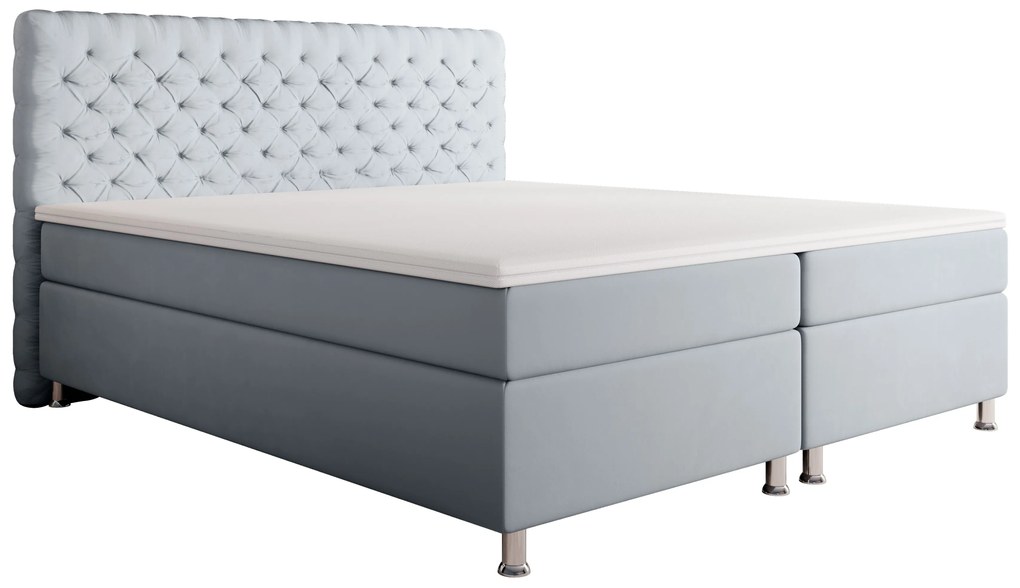 K&M postele Boxspring postel Luxury Dream bez úložného prostoru Velikost postele: 140 × 200 cm, Výběr matrace: Oboustranná pružinová matrace - středn…