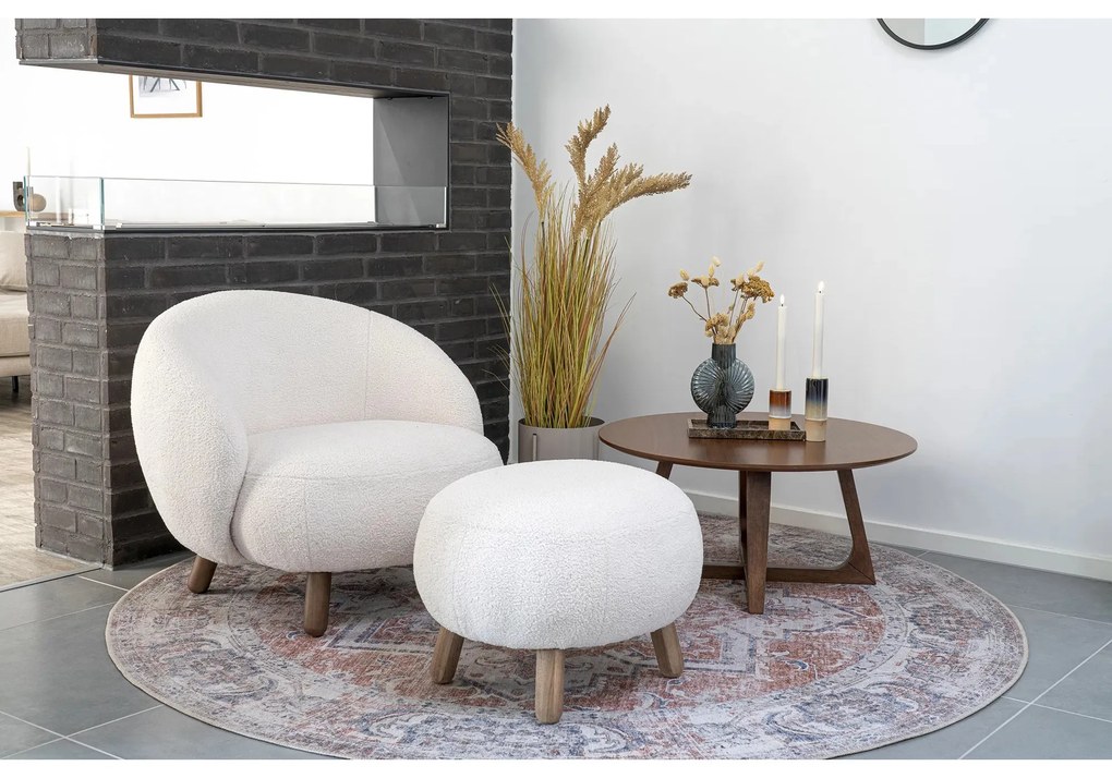 House Nordic Set křesla a podnožky SAVONA bílý