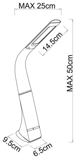 Globo 58337B - LED Stmív dotyk nab stolní lampa SOPHIE LED/5W/5V 2200 mAh