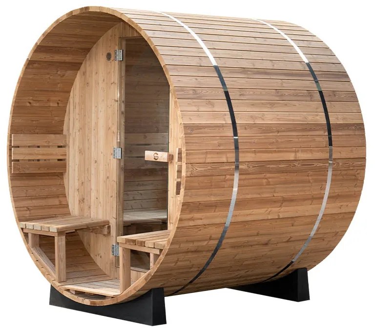 M-SPA - Záhradní sudová sauna 180 cm x Ø 210 cm