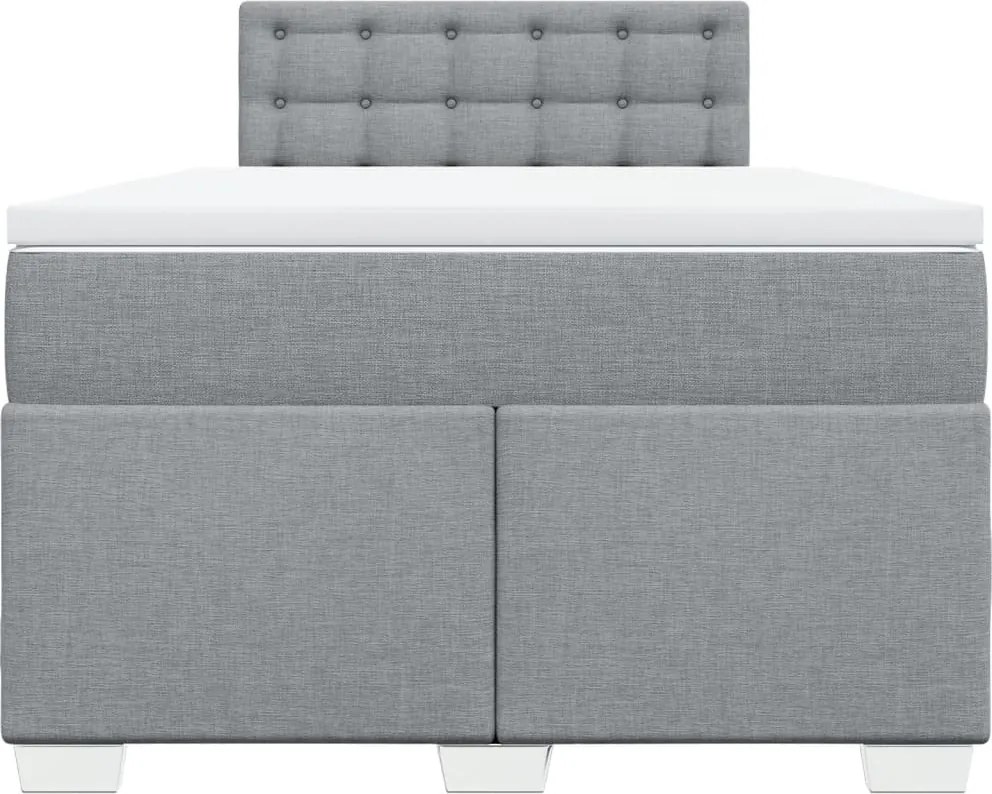 Box spring postel s matrací světle šedá 120x190 cm textil 3288141