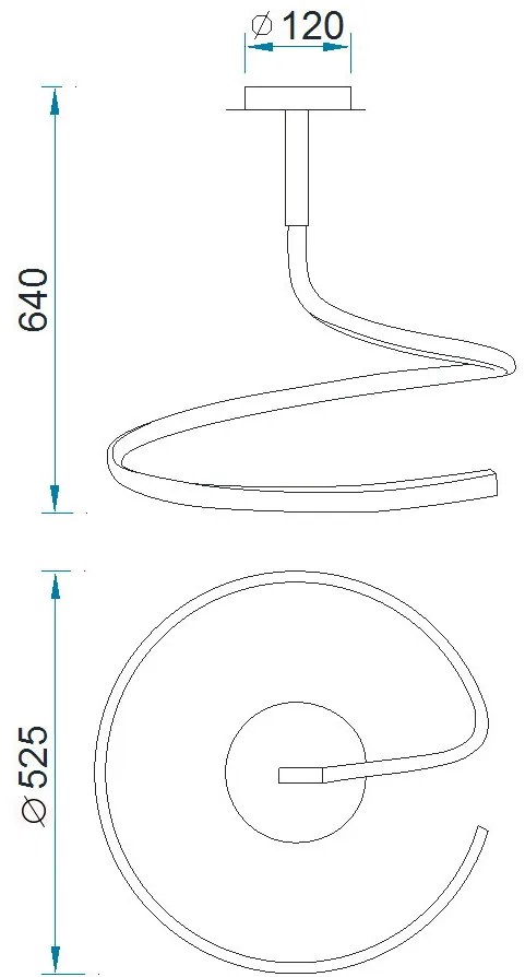 Mantra Nur, moderní svítidlo, 30W LED 3000K stmívatelné, stříbrná/chrom, prům. 52cm, výška 64cm