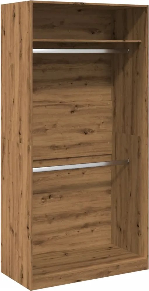 Šatní skříň dub artisan 100 x 50 x 200 cm kompozitní dřevo 3307809