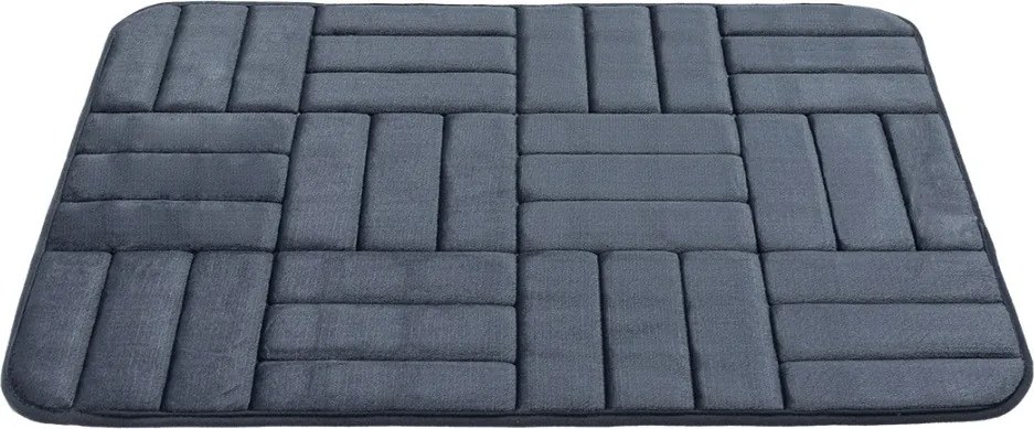 BO-MA, Protiskluzová koupelnová předložka 3D 667 dark grey, 50x80, šedá, koupelna