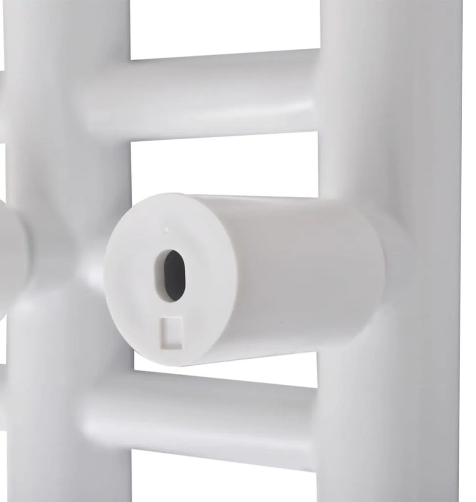 vidaXL Žebříkový radiátor na ručníky, tvar E, ústřední topení 600 x 1200 mm