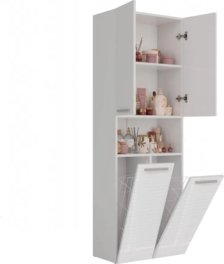 TPS Koupelnová skříňka NEL DK 2K 60 cm, Bílý lesk
