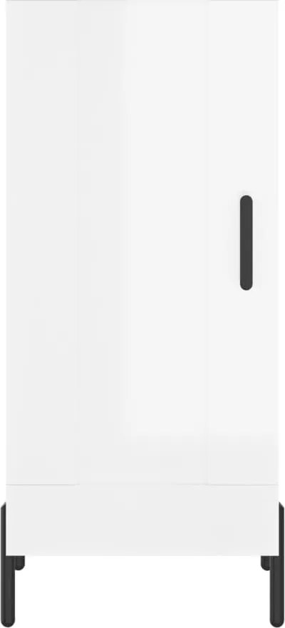 vidaXL Skříň highboard 34,5 x 34 x 180 cm kompozitní dřevo [3199115] Barva: bílá s vysokým leskem