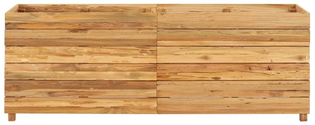 Vyvýšený záhon 150x40x55 cm recyklované teakové dřevo a ocel,  47426