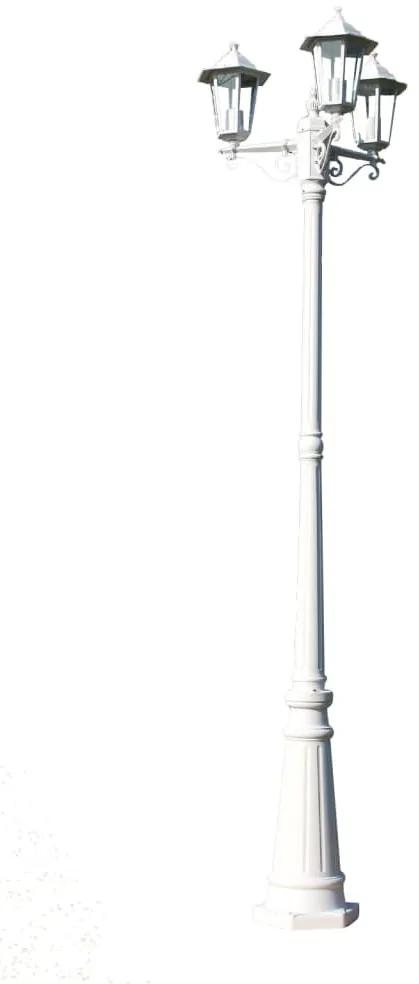 40245 vidaXL Zahradní lampa Kingston, kandelábr se 3 rameny 215 cm, bílý