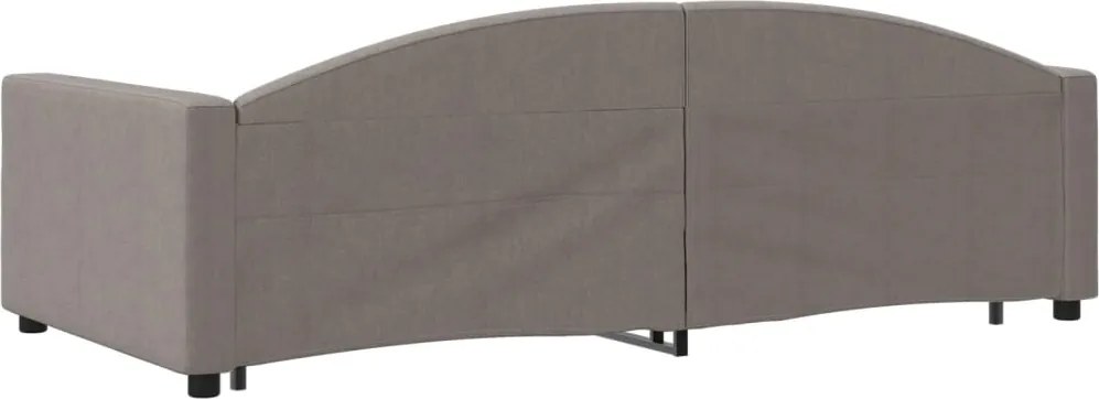 Válenda s přistýlkou a zásuvkami taupe 100 x 200 cm textil 3197232