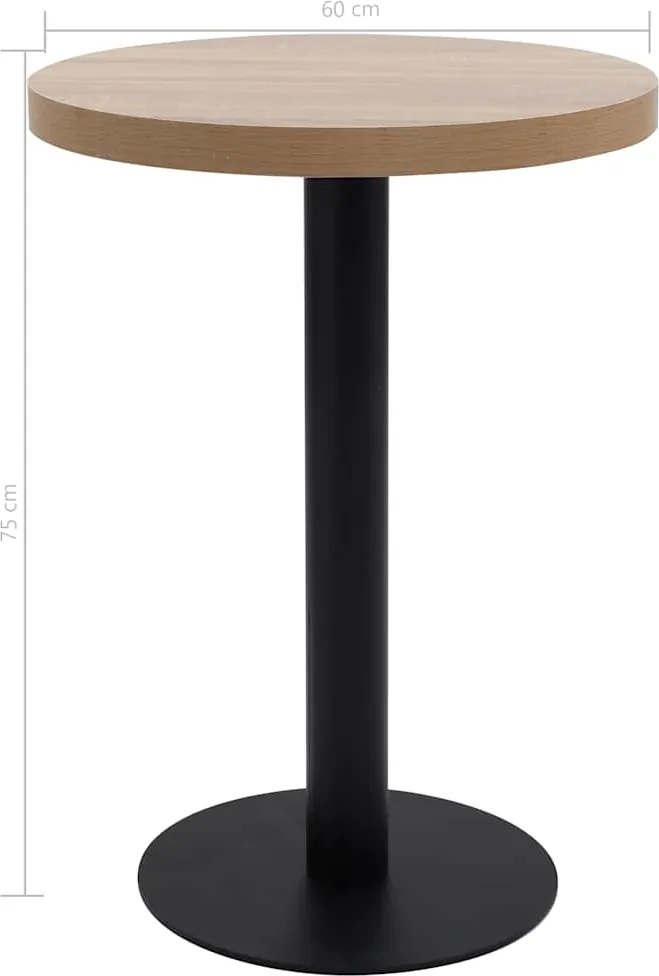 Bistro stolek světle hnědý 60 cm MDF 286421