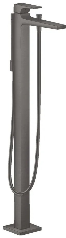 Hansgrohe Metropol, vanová baterie na podlahu, kartáčovaná černá chromová, 32532340