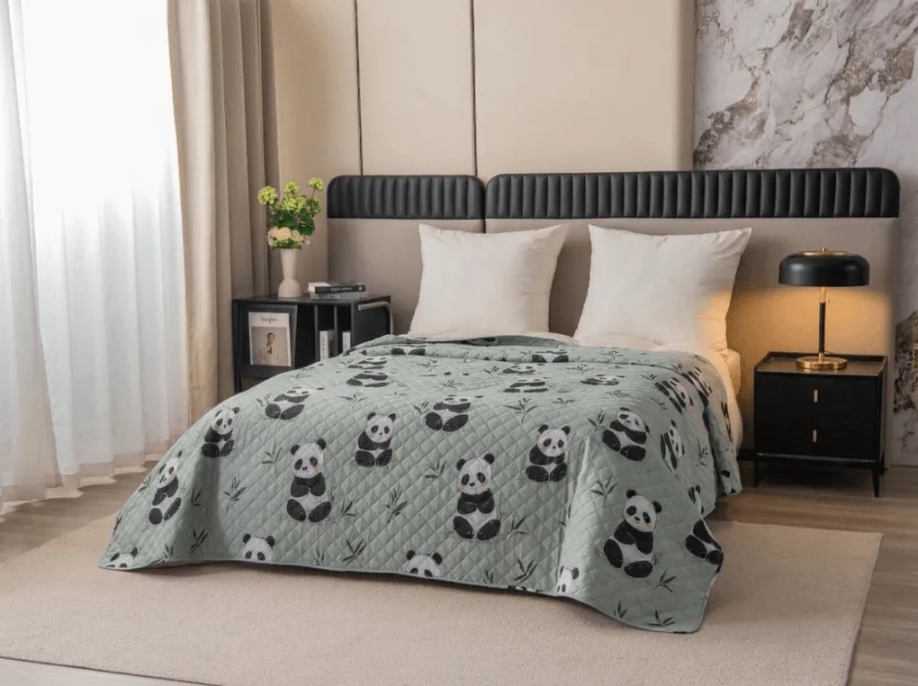 Přehoz na postel PANDA RELAX zelený Rozměr: 170 x 210 cm