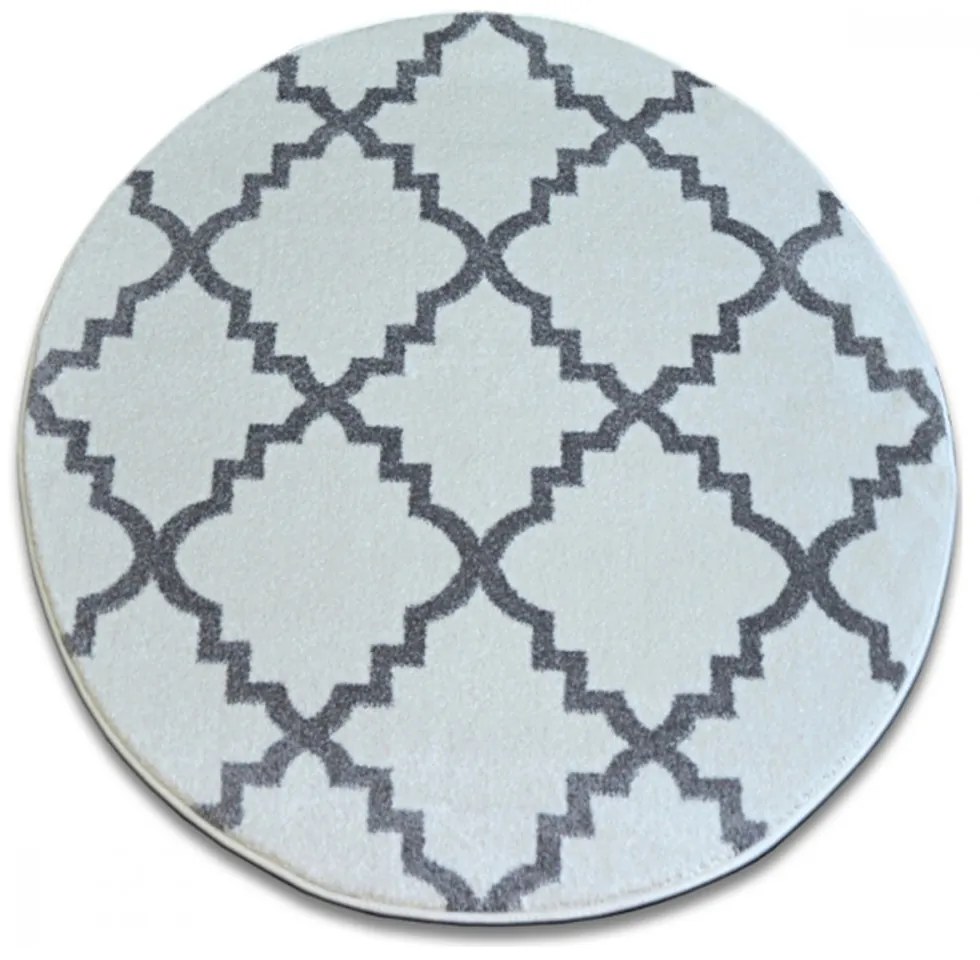 Kusový koberec Mira bílý kruh, Velikosti 100cm