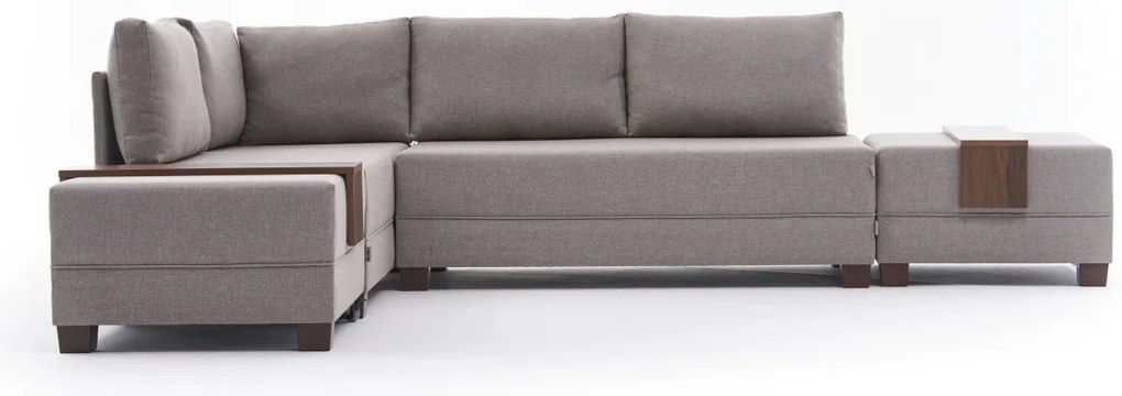 Hanah Home Rohová pohovka FLY krémová s lenoškou vlevo 825BLC2672