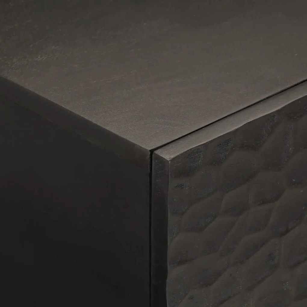 Konferenční stolek černý 100 x 54 x 40 cm masivní mangovník - Default Title