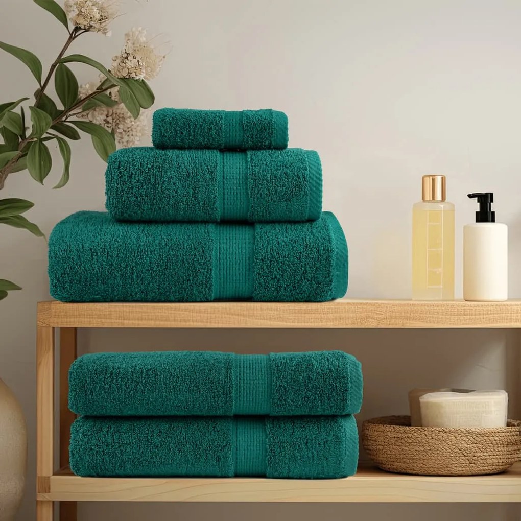 Premium ručníky SOLUND 10 ks zelené 80 x 200 cm 600 g/m² 137340