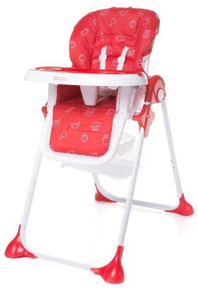 4BABY Jídelní židlička Decco Red