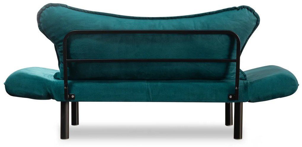 Designová rozkládací pohovka Wenda 140 cm petrolejová