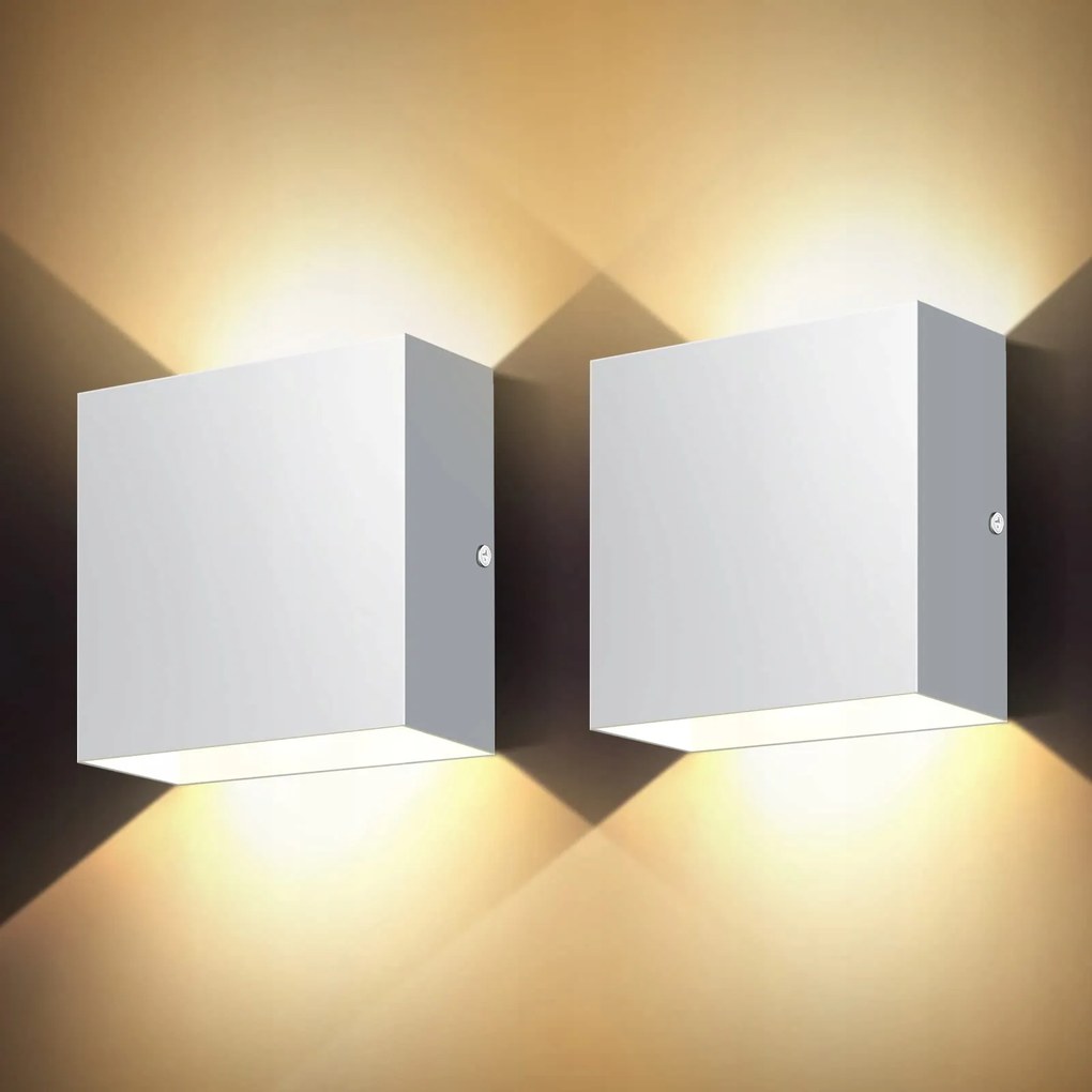 2X Nástěnná lampa Obývací pokoj Chodba Led nástěnné svítidlo Nahoru A Dolů Moderní IP65 12W