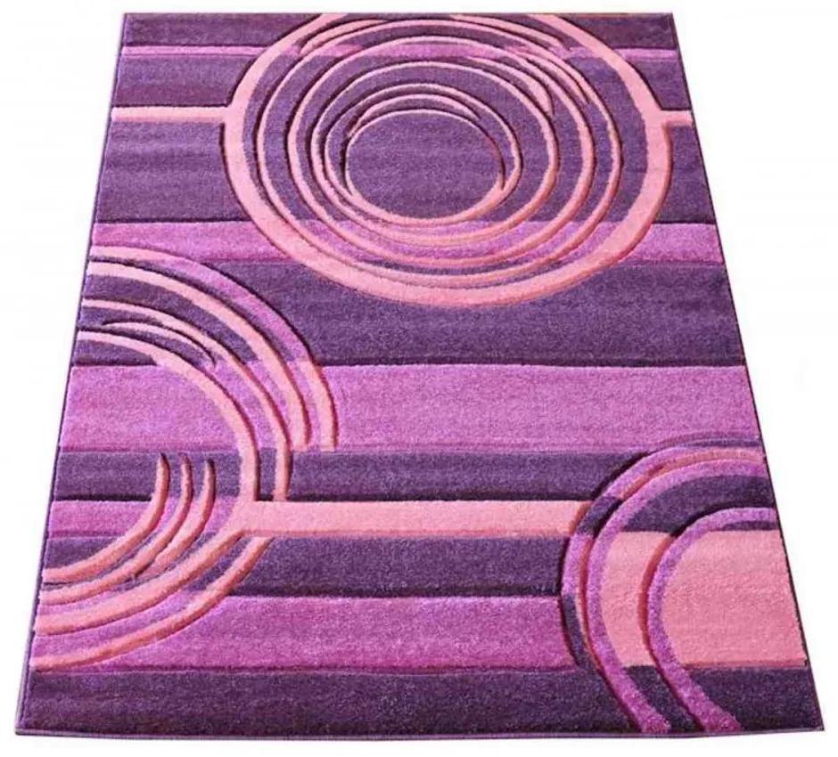 Kusový koberec Koral fialový, Velikosti 80x150cm