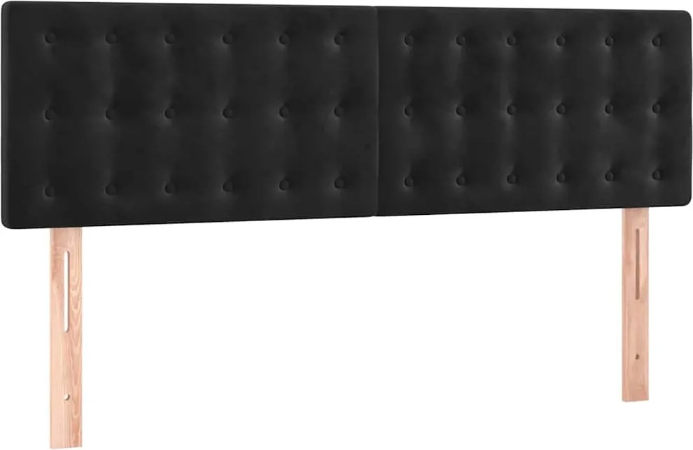 Box spring postel s matrací černá 140 x 190 cm samet 3141541