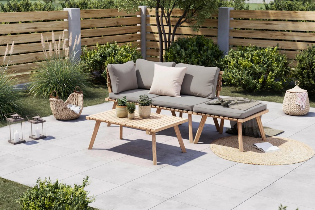 XXXLutz ZAHRADNÍ SESTAVA 4dílné, dřevo, textil Ambia Garden - Online Only zahradní nábytek - 002014017201
