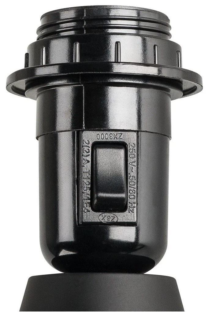 LA 155490 Stojací lampa FENDA E27, černá matná, bez stínítka - BIG WHITE