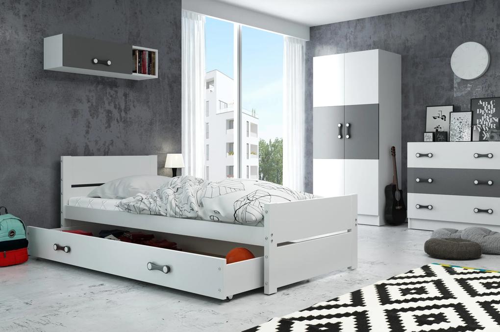 BMS Group Dětská postel s úložným prostorem BARTEK 200x90 Barva postele: Bílá