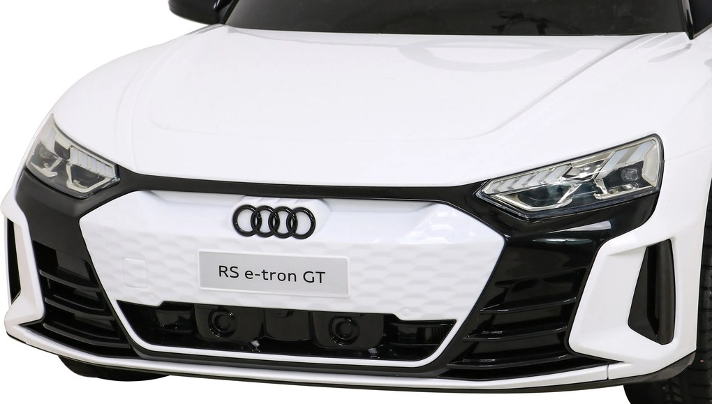 Ramiz Elektrické autíčko Audi RS E-Tron GT pro děti bílé + dálkové ovládání + pohon 4x4 + rádio MP3 + LED + EVA