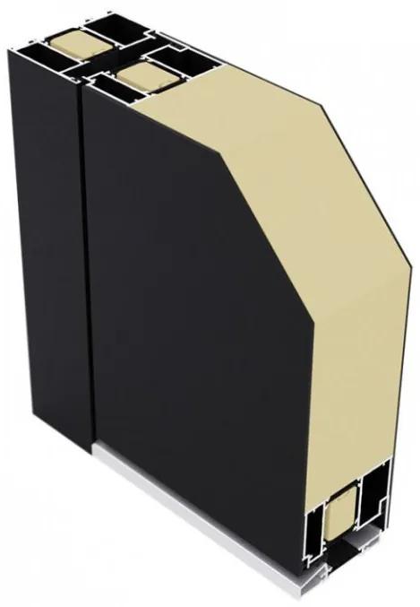 Hliníkové vchodové dveře FM Turen Premium P90 M20 BLACKLINE šedá/bílá RAL9007/9016 Orientace dveří: Levé, otevírání dovnitř, Standardní rozměr dveří včetně rámu: 100 cm x 200 cm - vnější rozměr rámu