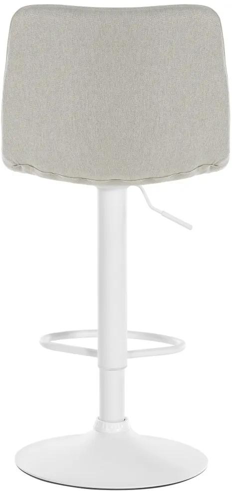 Bhm germany Barová židle Lex, textil, bílá podnož / krémová