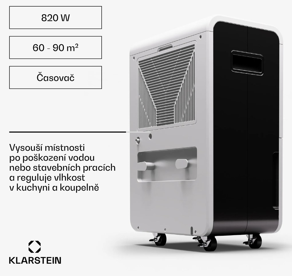 Klarstein DryFy Grand Smart 70, odvlhčovač, WiFi, kompresní, 70 l/24 h, 60-90 m²