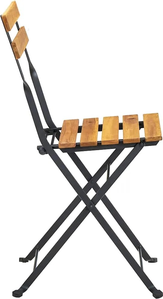 3dílný skládací bistro set masivní akáciové dřevo 313157