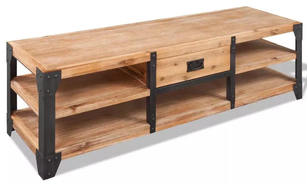 TV stolek z masivního akáciového dřeva | 140x40x45 cm
